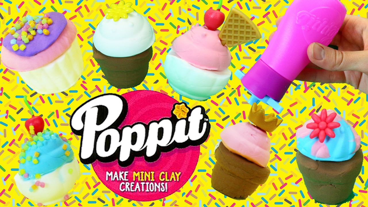 Clay Cupcakes & Ice Cream Cones DIY Poppit Clay Dough For Shopkins ...