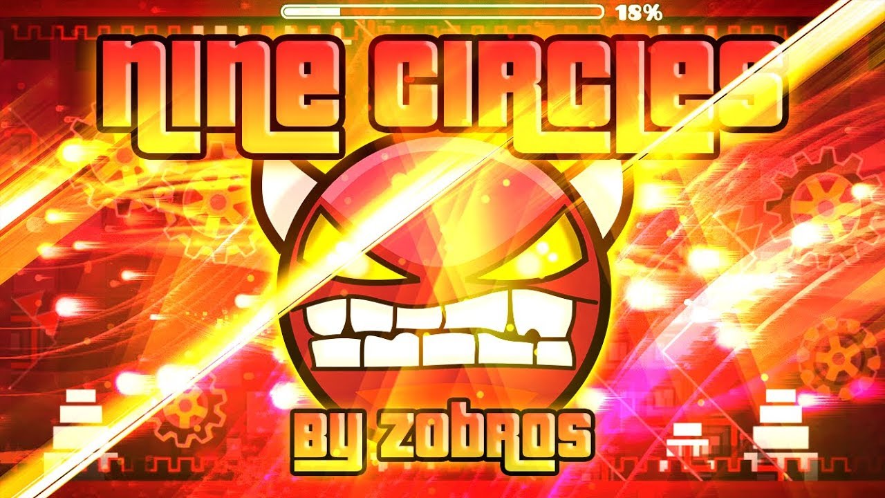 Nine Circles (By Zobros) Complete | Geometry Dash [Hard Demon] - YouTube