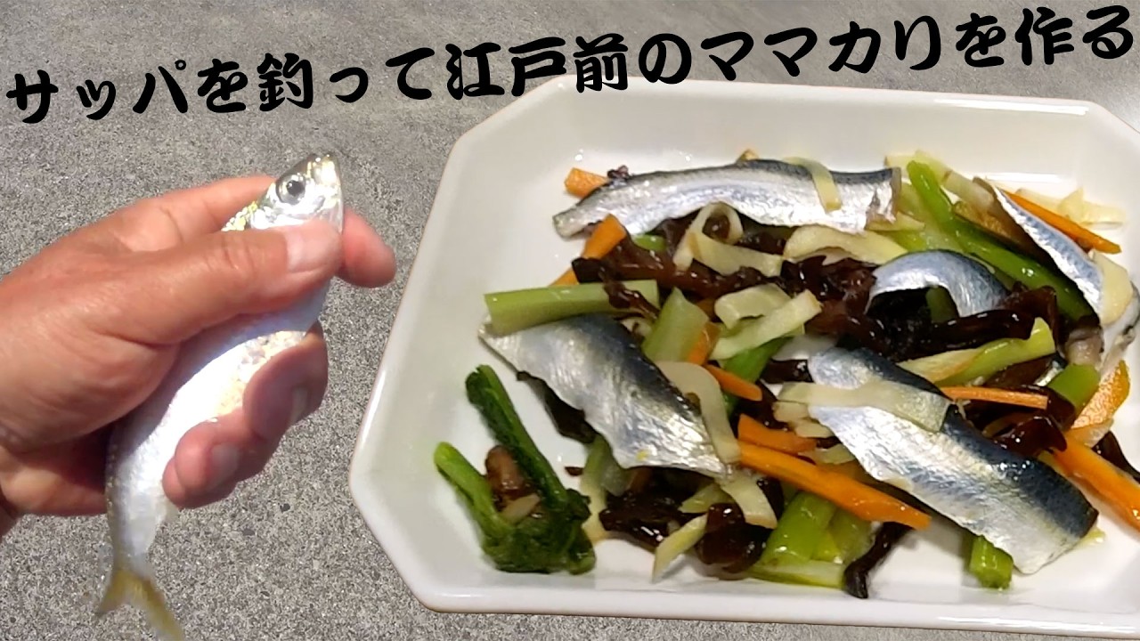 好き者護岸で釣ったサッパで作る拘りの江戸前風ママカリ - YouTube