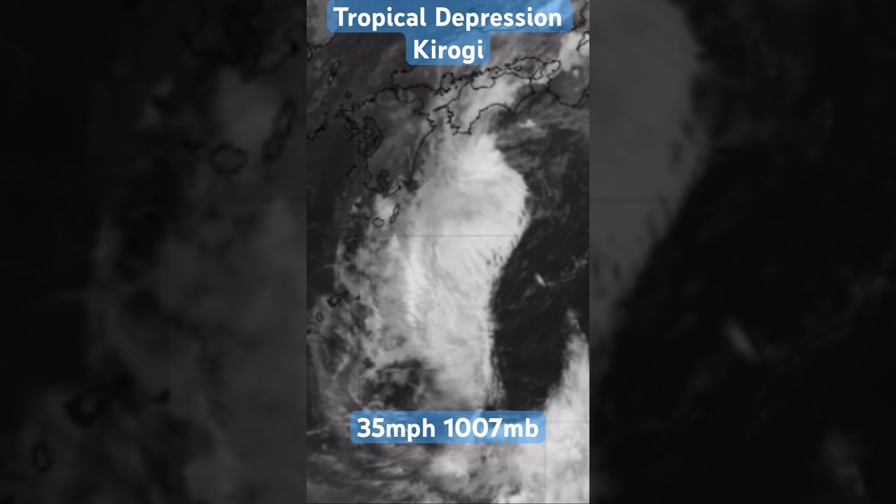 Tropical Depression Kirogi Approaches Japan 9-4-23 - YouTube