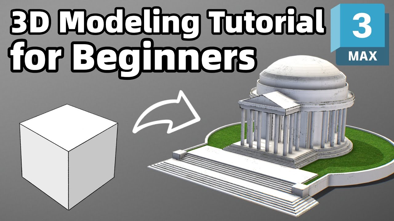 Modeling the Thomas Jefferson Memorial from a Cube in 3ds Max | Step-by ...