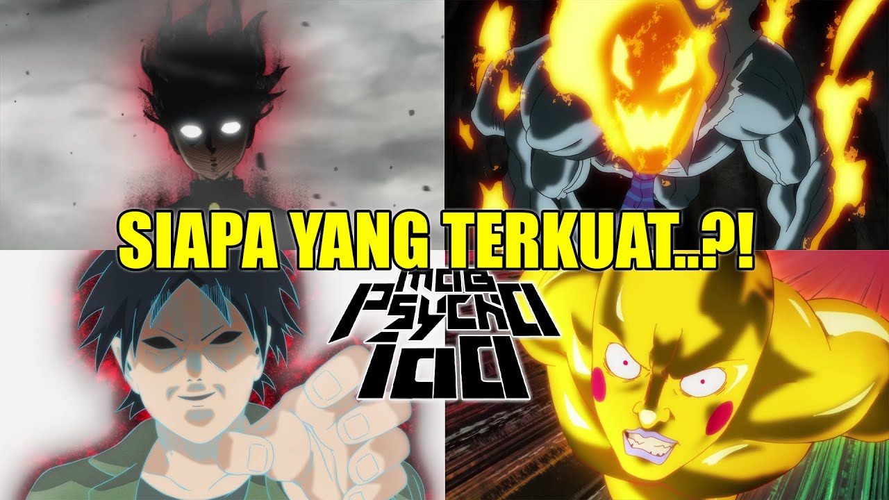 10 KARAKTER TERKUAT PADA ANIME MOB PSYCHO 100..!! | Mahluk Mengerikan ...