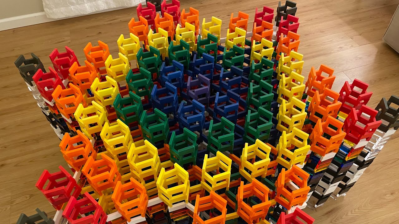 THE AMAZING 6-POINTED STAR DOMINO STRUCTURE - 5,500 DOMINOES (New ...