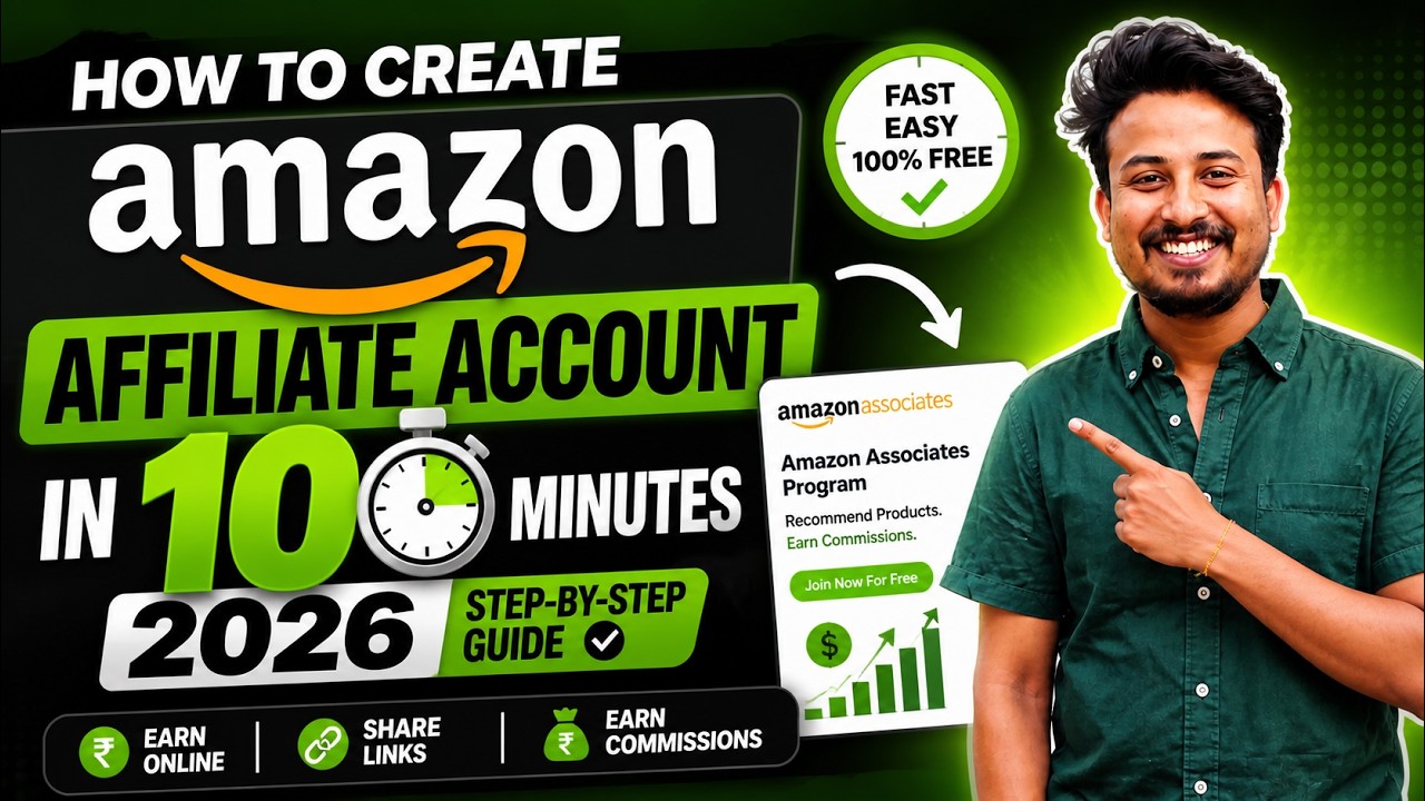 How to Create Amazon Affiliate Account in 10 Minutes (2026) | Step-by ...