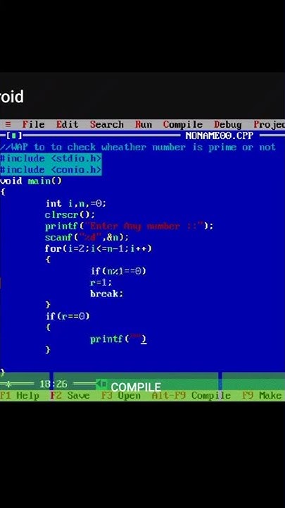 write a program to check whether number is prime or not||c||c++||@codewithkaran2961 - YouTube