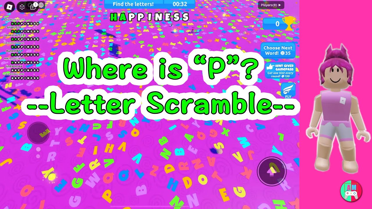 Roblox｜Where is “P”? --Letter Scramble-- - YouTube