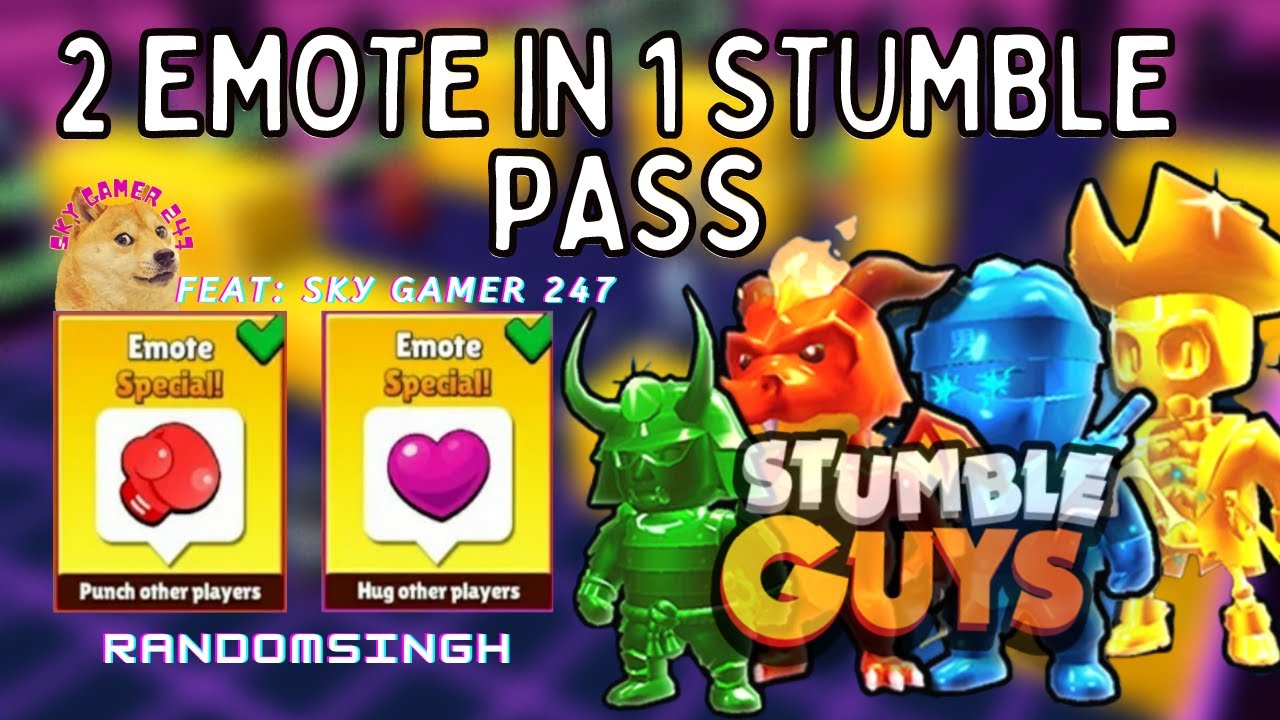 Get Two Emotes In One Stumble Pass | Hug and Punch Emote | Stumble Guys ...