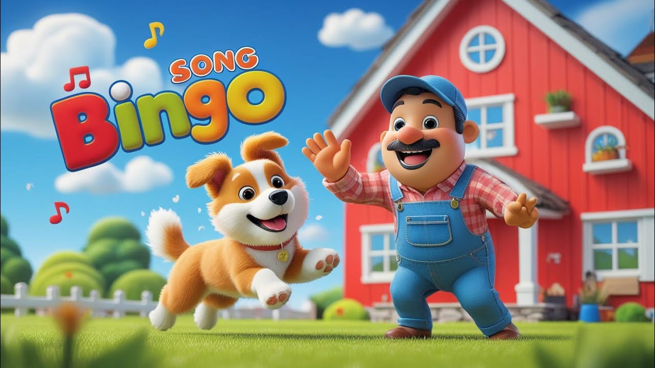 "🎶 B-I-N-G-O and Fun! | Energizing Dog Song for Kids' Nursery Rhymes 🎉🐶 ...