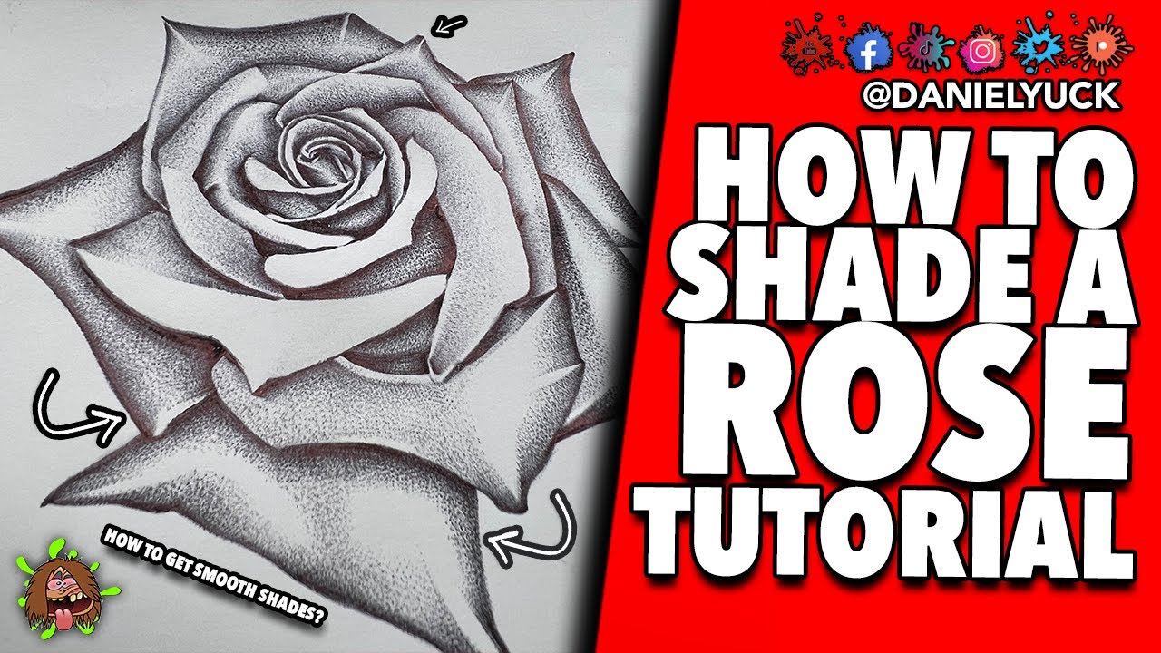 How To Shade A Rose With A Pen (Shading Techniques) - YouTube