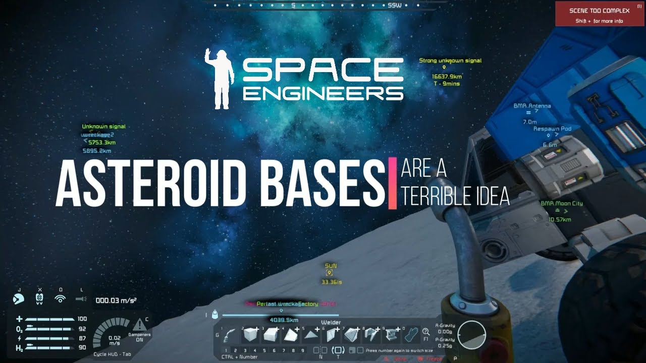 Asteroid Bases are a bad idea on servers in Space Engineers - YouTube