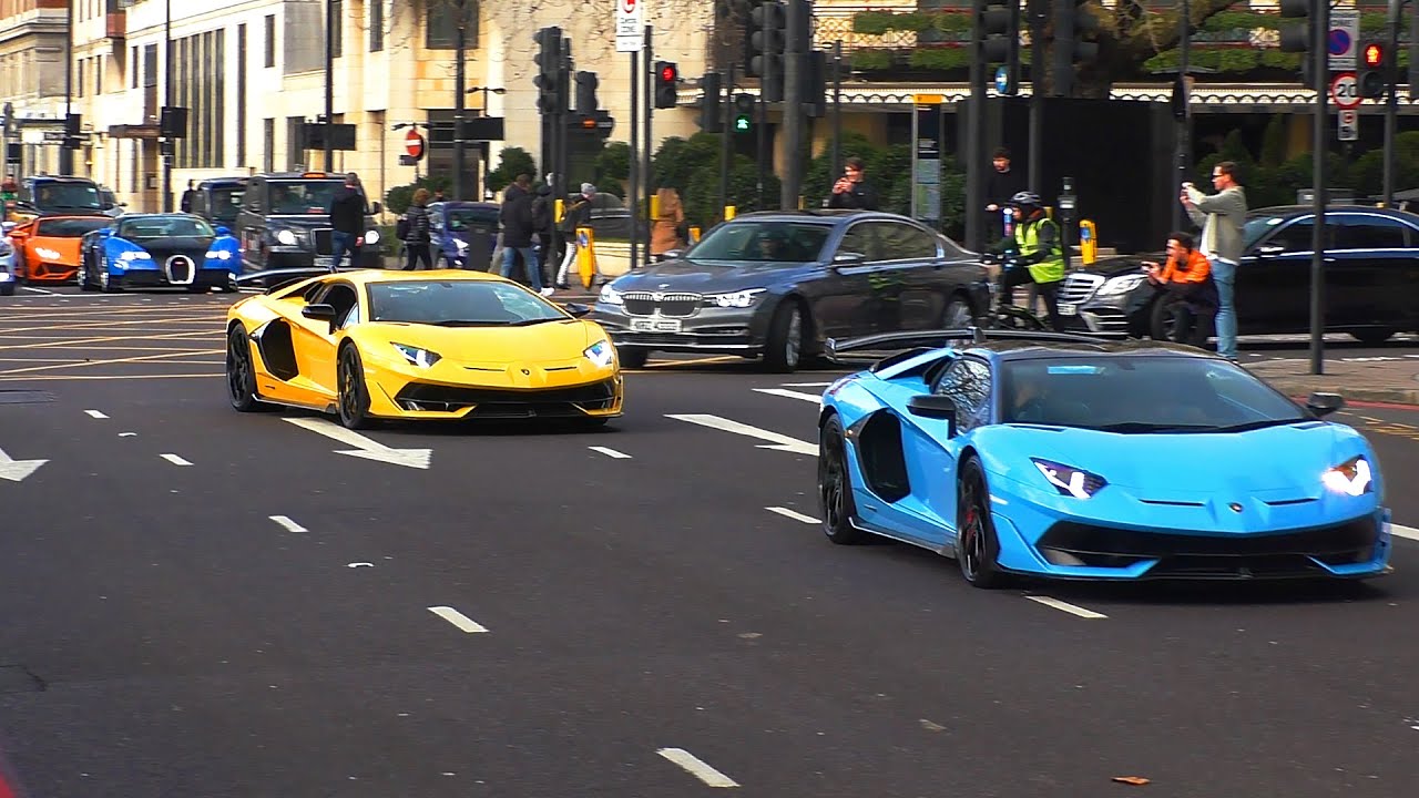 Huge SUPERCAR CONVOY in Central London! - YouTube