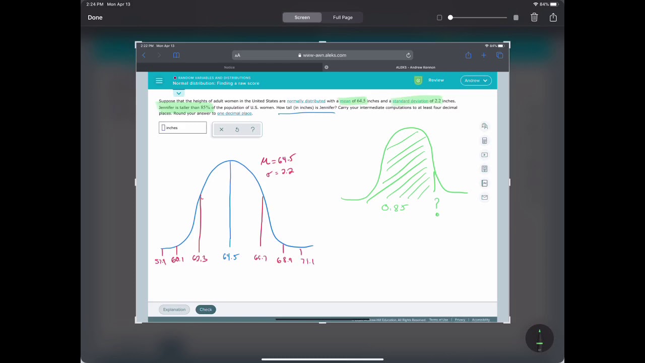 Normal Distribution: Finding A Raw Score - YouTube