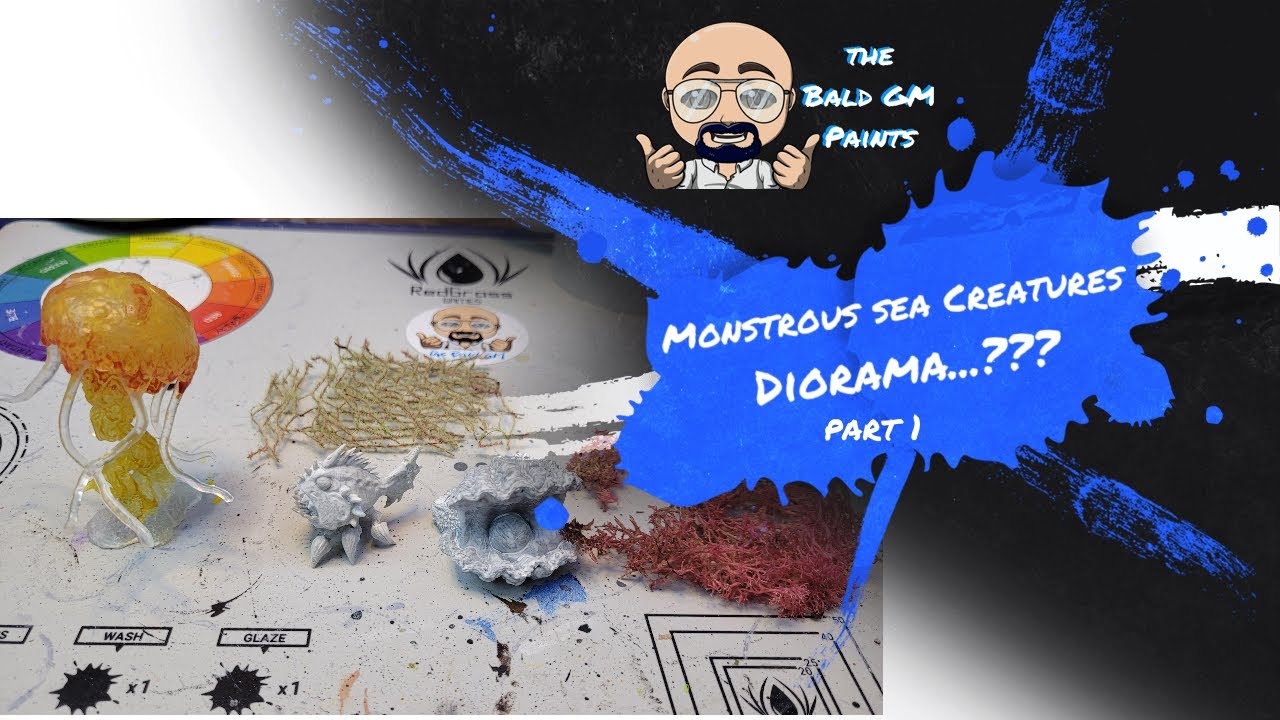35-Monstrous sea creatures diorama. Part 1. Making an underwater scene ...