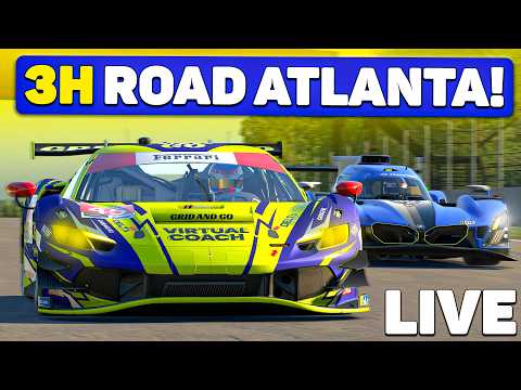 Ich HASSE & LIEBE diese Strecke Zugleich! - 3H IMSA Road Atlanta im Ferrari! | Noah Eder LIVE