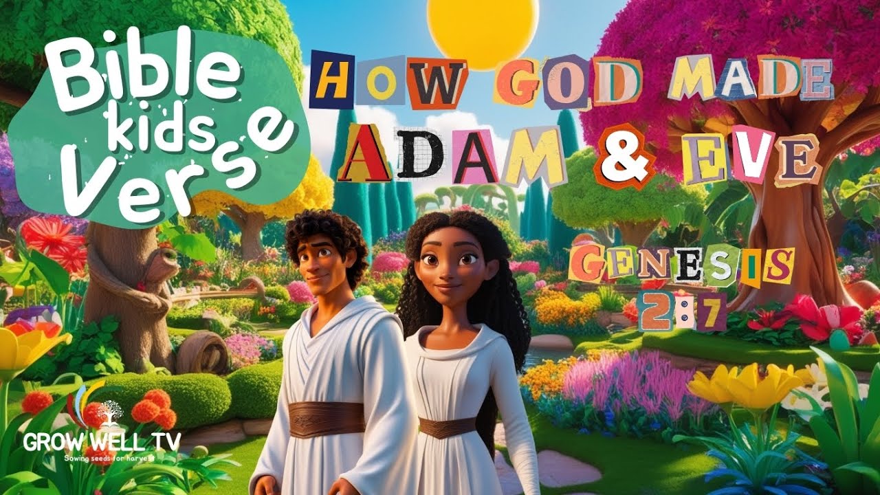 Genesis 2:7 Memory Verse |How God Made Adam & Eve |Kids Bible Verse ...