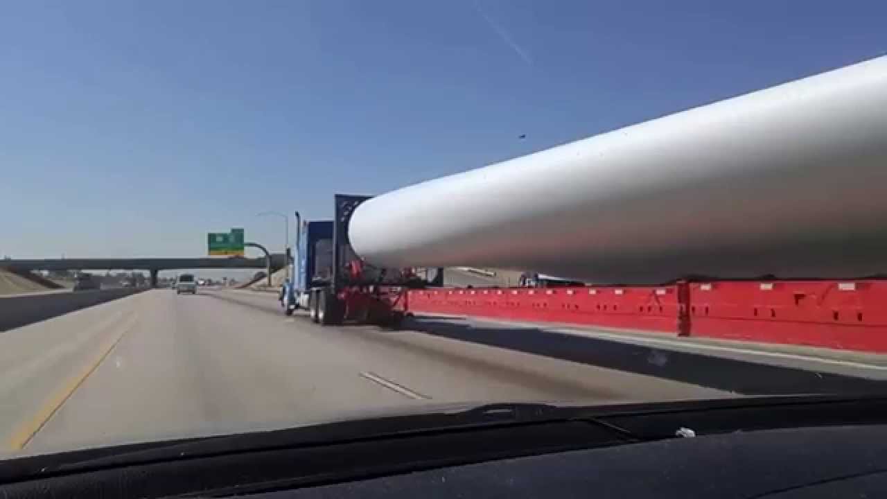 How to transport a giant windmill blade - YouTube