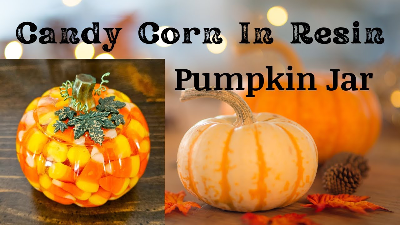 #112 Candy Corn Pumpkin & Mushroom Resin Jars #letsresin - YouTube