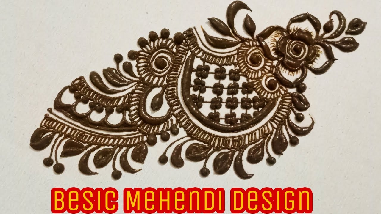 Besic Mehendi Design Tutorial For Beginners।।Music: Blue windowMusician ...