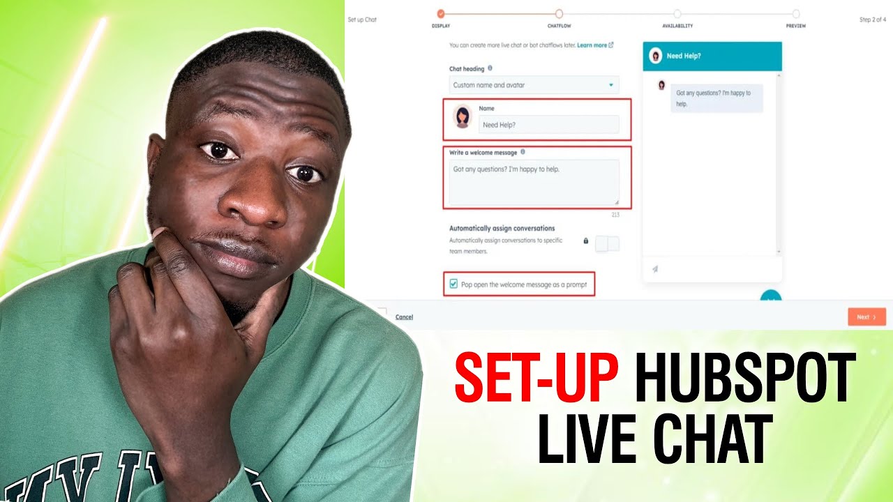 How To SET UP HubSpot Live Chat On Website - YouTube