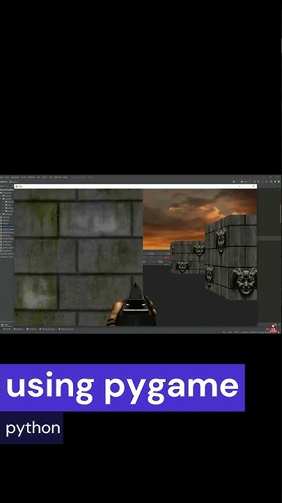 python game creating a doom-style 3D game in python #python #code #popular #shorts - YouTube