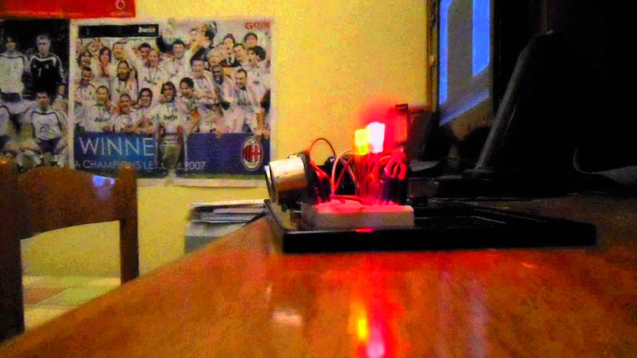 Ultrasonic Sensor with LEDS 3 - YouTube