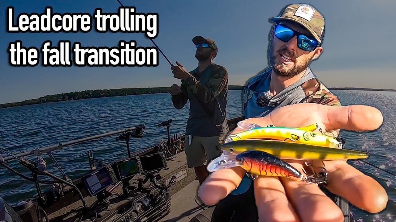 Tom Boley runs leadcore for pressured fall-transition walleyes - YouTube