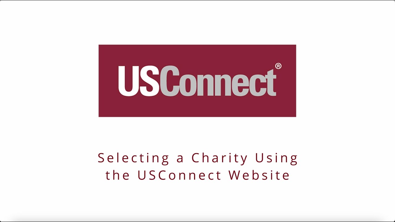 Selecting a Charity Using the USConnect Website - YouTube