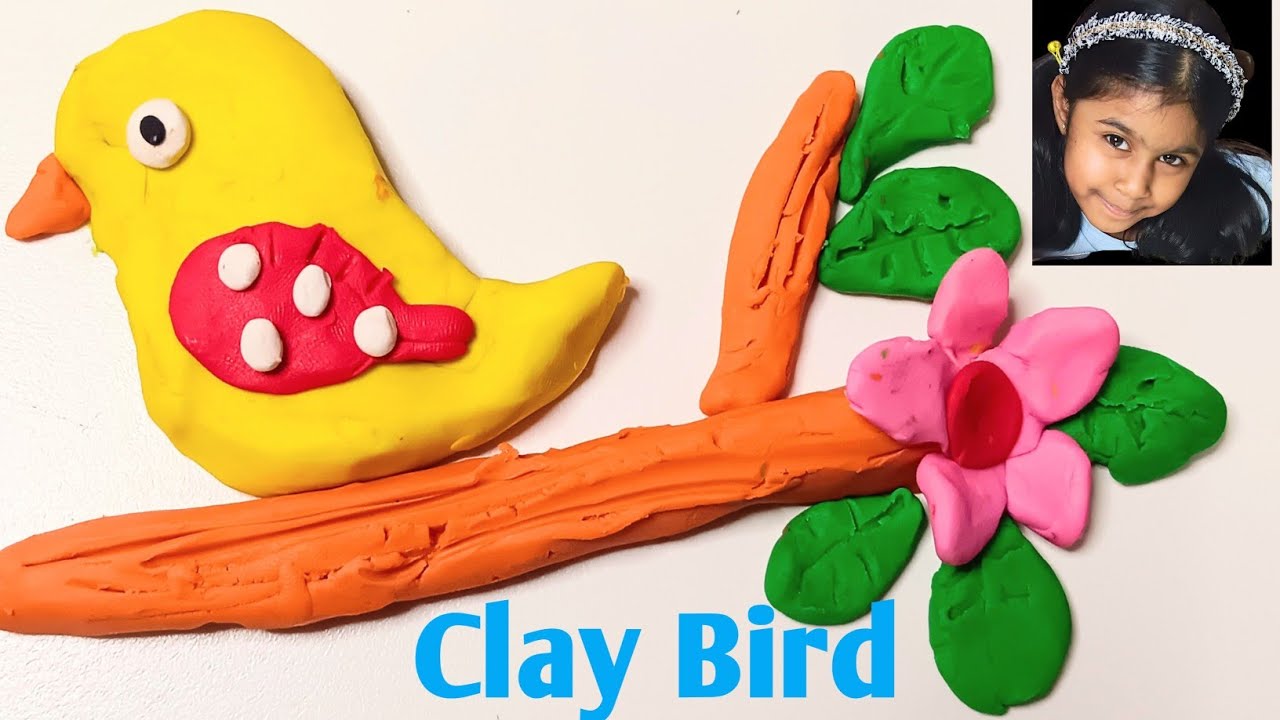 How To Make a Clay Bird on a Tree/Clay Bird Tutorial For Kids/DIY Clay Bird. - YouTube