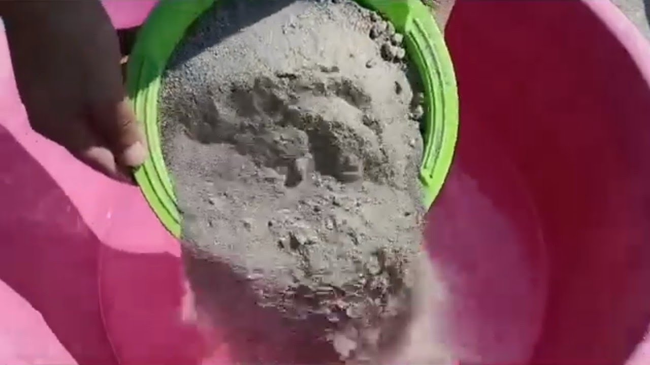 ASMR very soft pure mud+gold clay pouring in lots of water in tub🌊🌊🌊🌊🌊🌊 ...