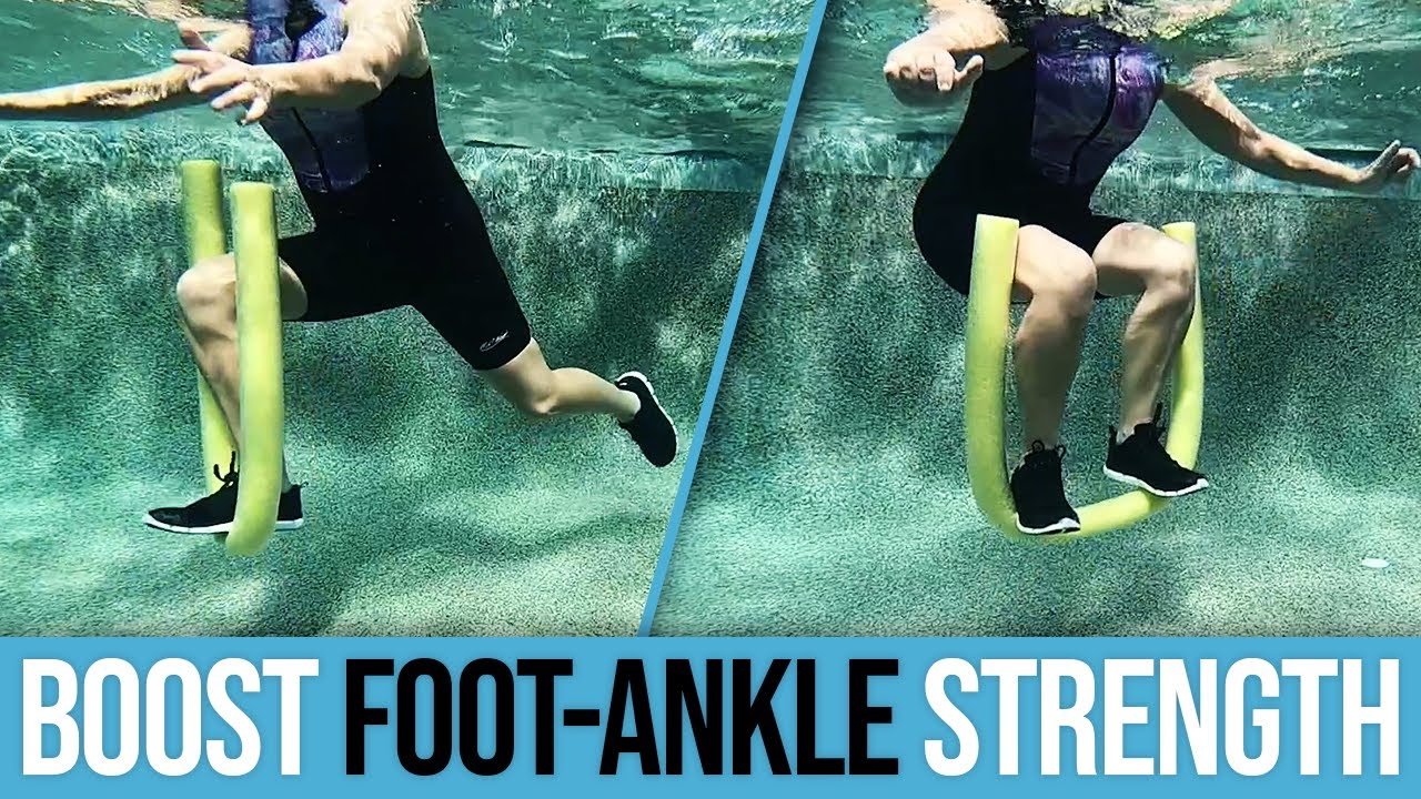 WATER EXERCISE to Strengthen Feet and Core with NOODLE SQUATS # ...