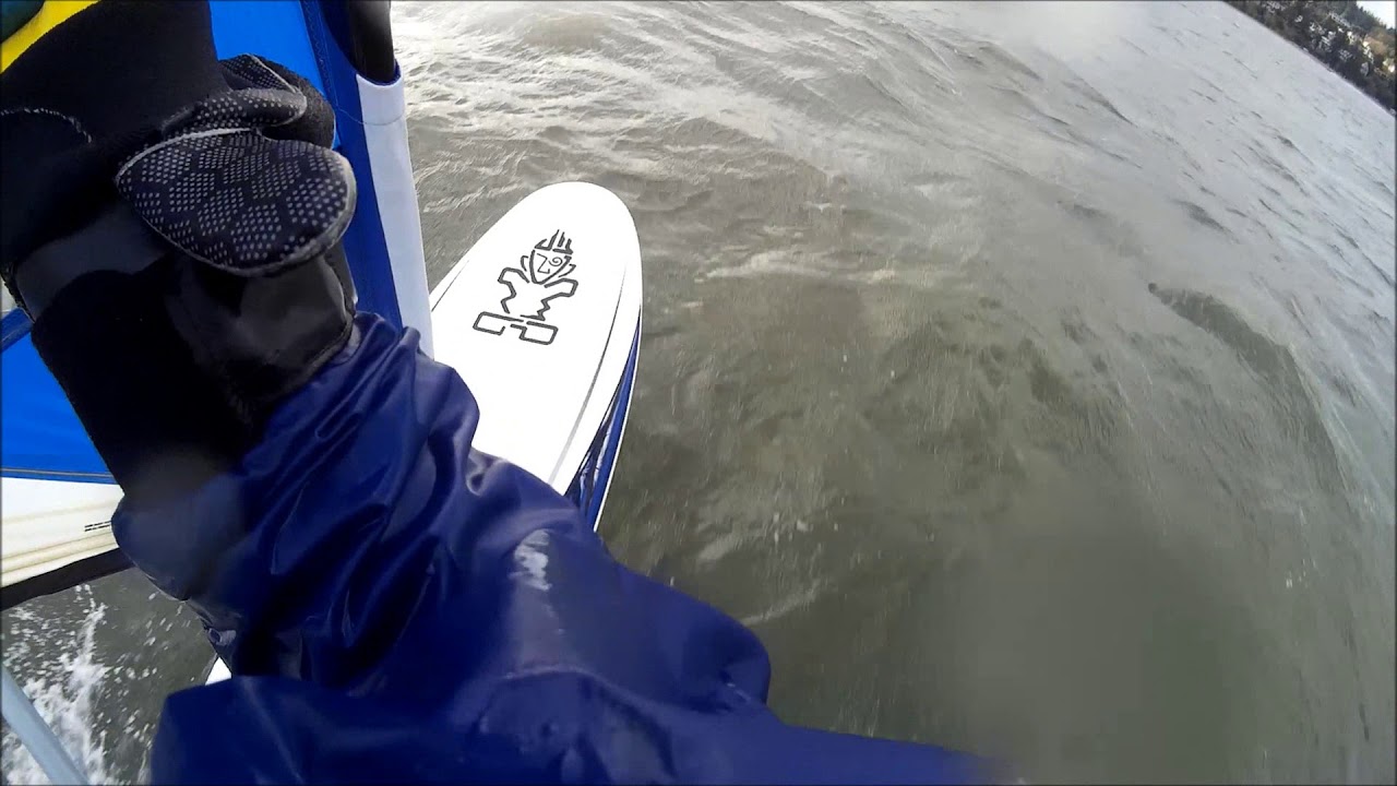 Vancouver Winter Windfoiling - Jericho Beach - YouTube