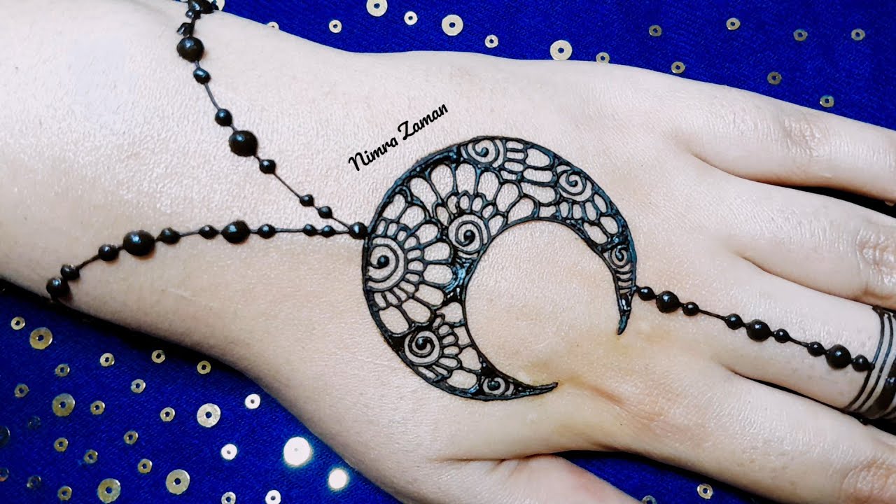 Eid special Chand mehndi design with trick | easy mehndi design ...