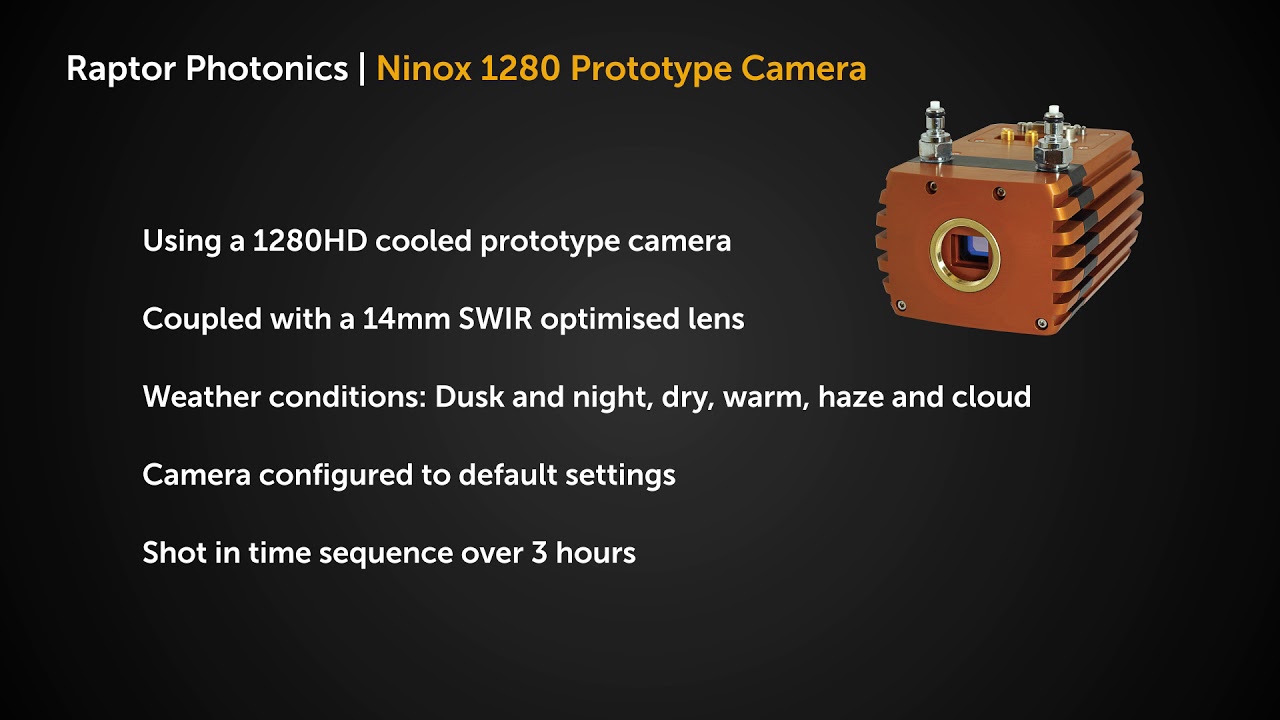 Raptor Ninox 1280 - Cooled Vis-SWIR Prototype Camera - YouTube