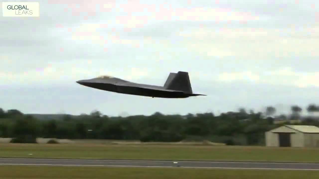 Взлет F-22 Raptor (F-22 Raptor has extreme take-off) - YouTube