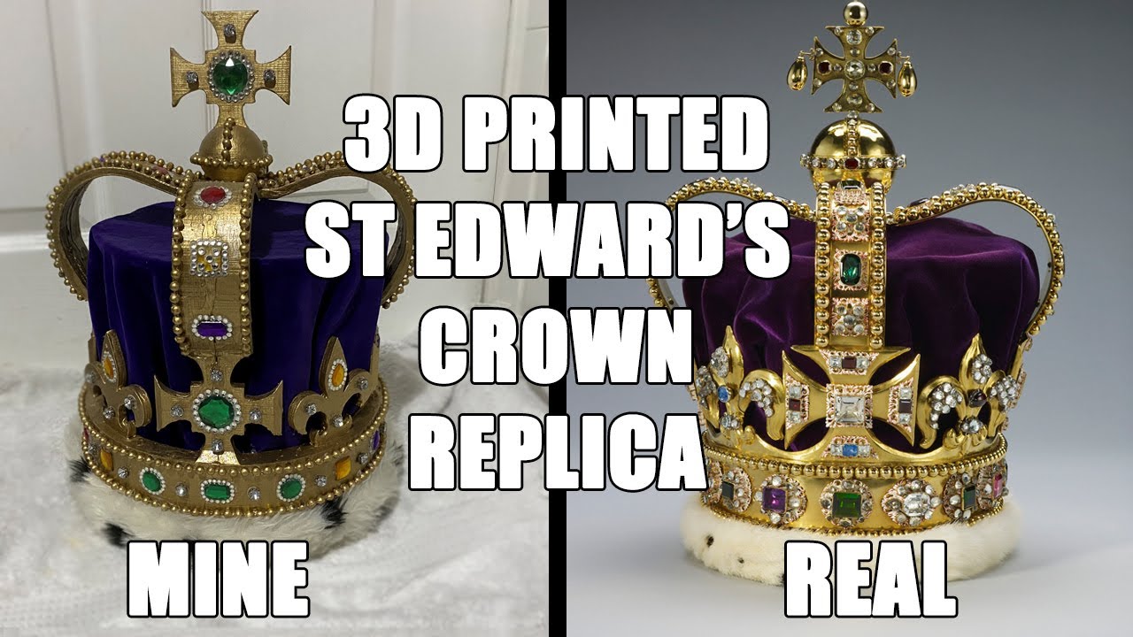 St Edward's Crown Replica - 3D printed Hamilton Crown Replica - YouTube