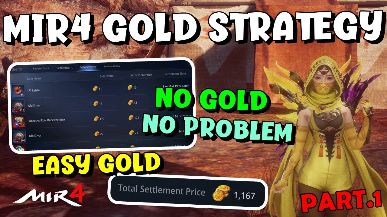 MIR4 | NEW MIR4 GOLD STRATEGY | HOW TO EARN GOLD IN MIR4 | BEST WAY ...