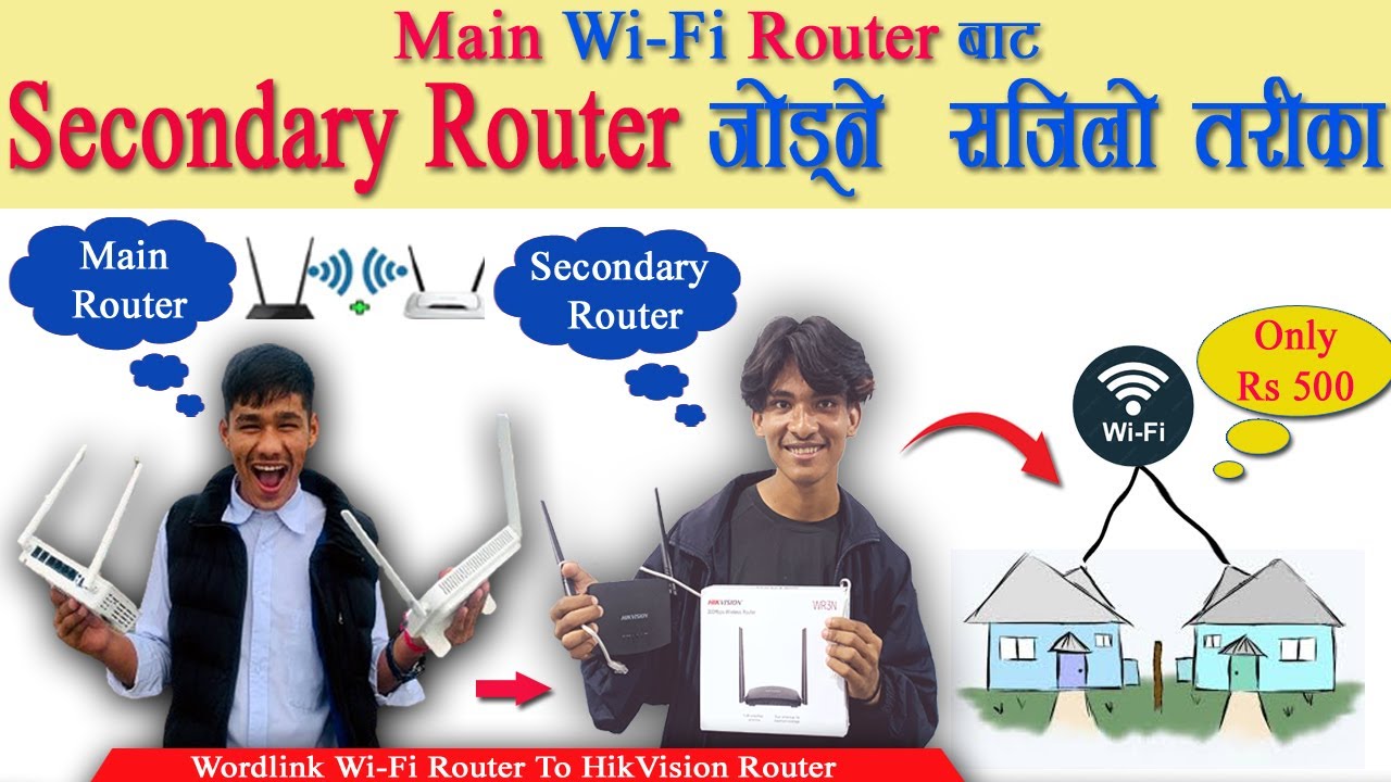 Secondary Router जाेड्ने सजिलाे तरीका || Second Router Kasari Setup ...