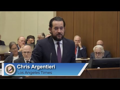 Chris Argentieri of Los Angeles Times at AB 886 hearing - YouTube