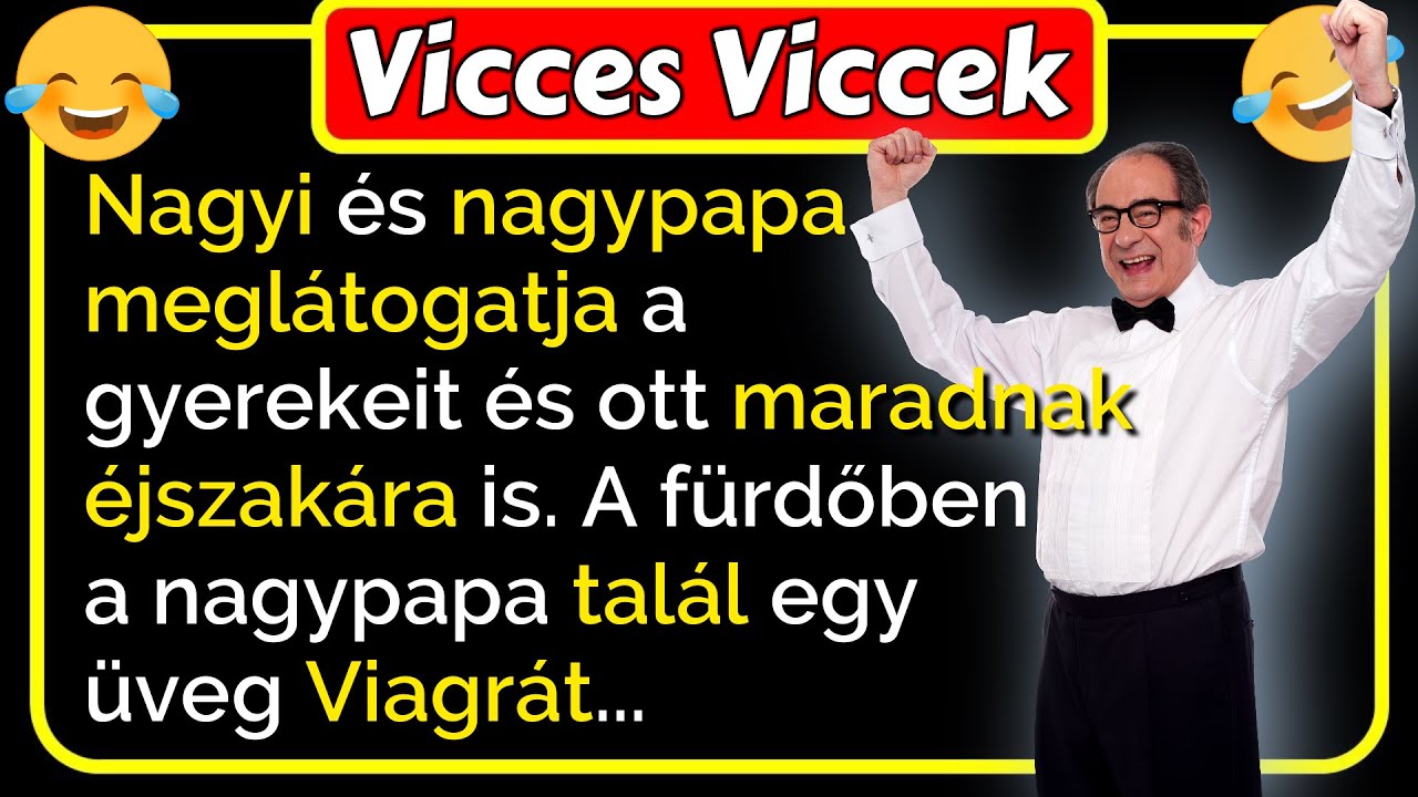🤣 Vicces Viccek: A nagypapa talál egy üveg Viagrát a gyógyszeres ...