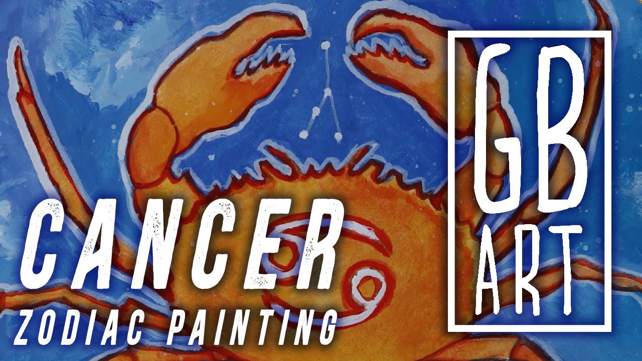 Cancer Zodiac Painting - YouTube