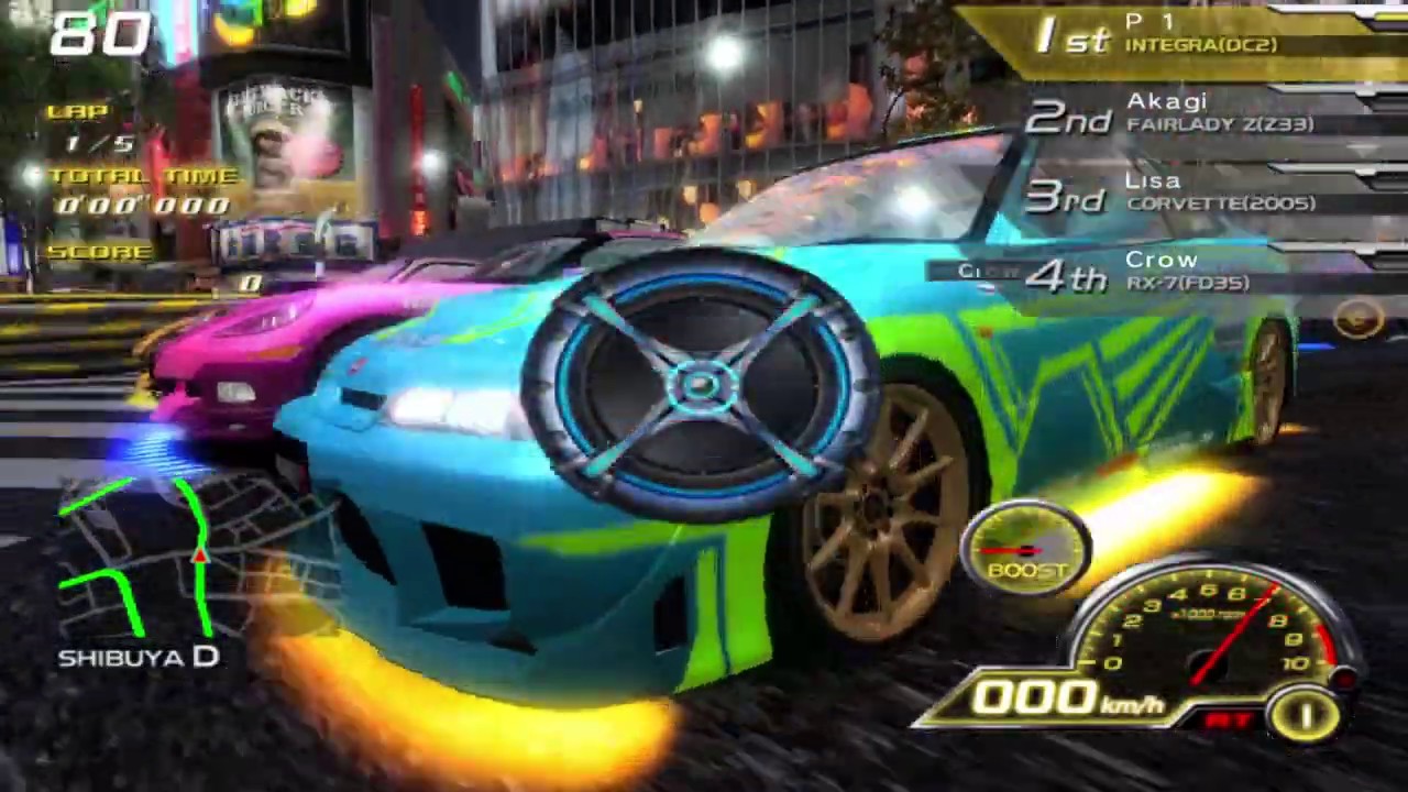 SEGA R-Tuned : Ultimate Street Racing - PC ARCADE - ALL CITIES ROUTE D ...