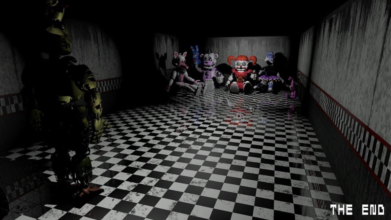 THE END | NOCHE 5 Y LOS EXTRAS DE FNAF 3: REIMAGINED | NIGHT 5 AND ...