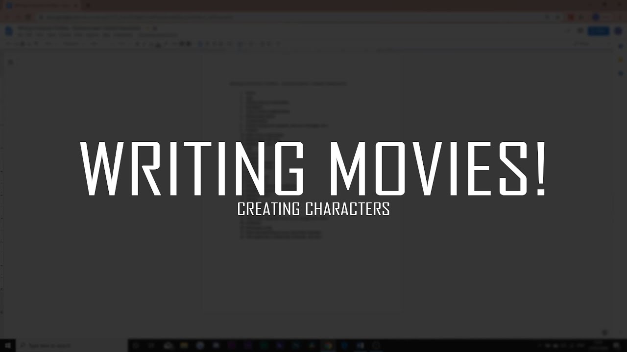 How to Write YOUR OWN FILMS #1! CREATING CHARACTERS! - YouTube