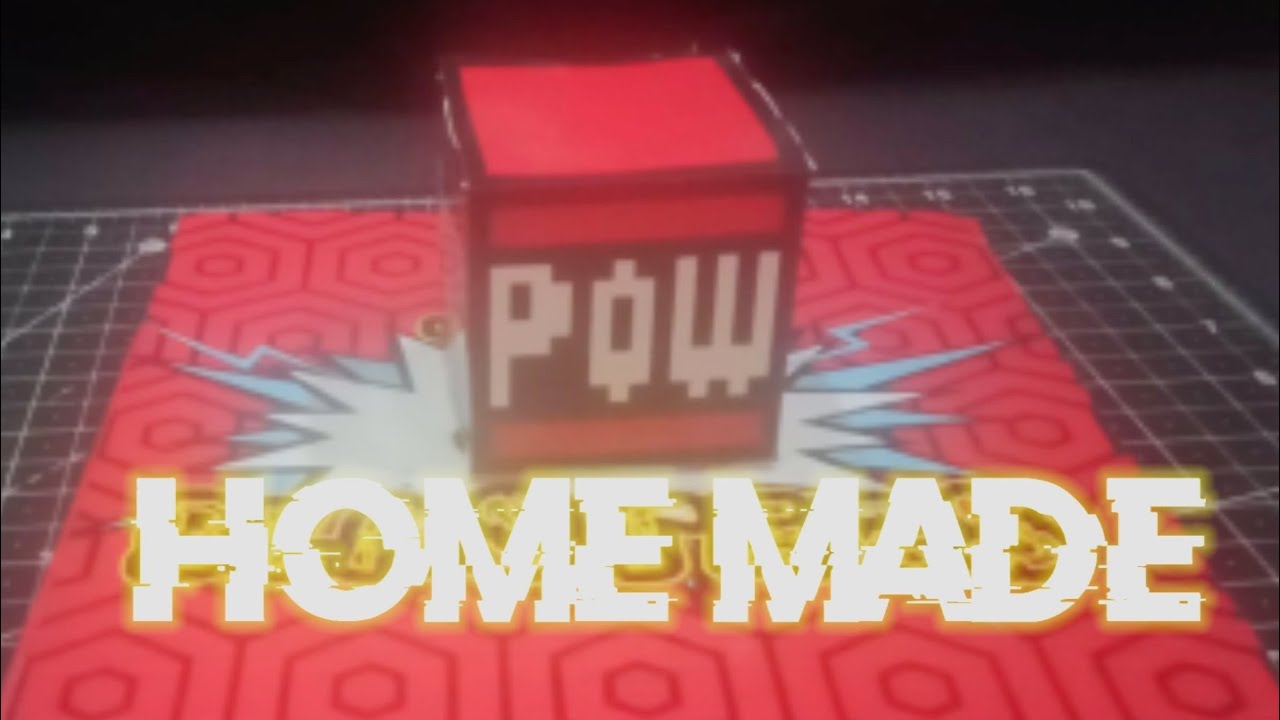 How To Make Super Mario POW Box with templates - YouTube