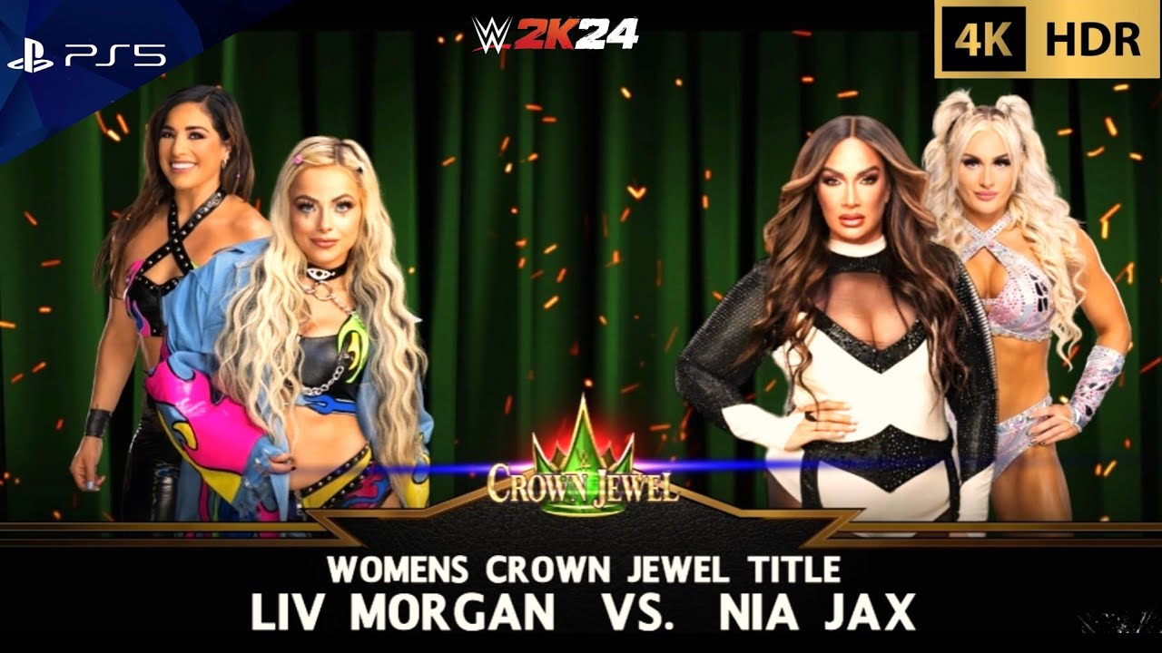 WWE 2K24 Crown Jewel - Nia Jax vs Liv Morgan | Crown Jewel Women's ...