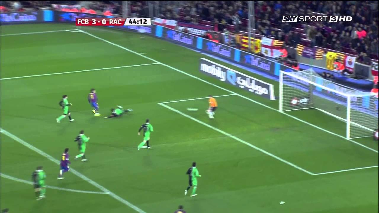 20. Messi Vs Racing Santander (home) 09-10 HD 720p - YouTube