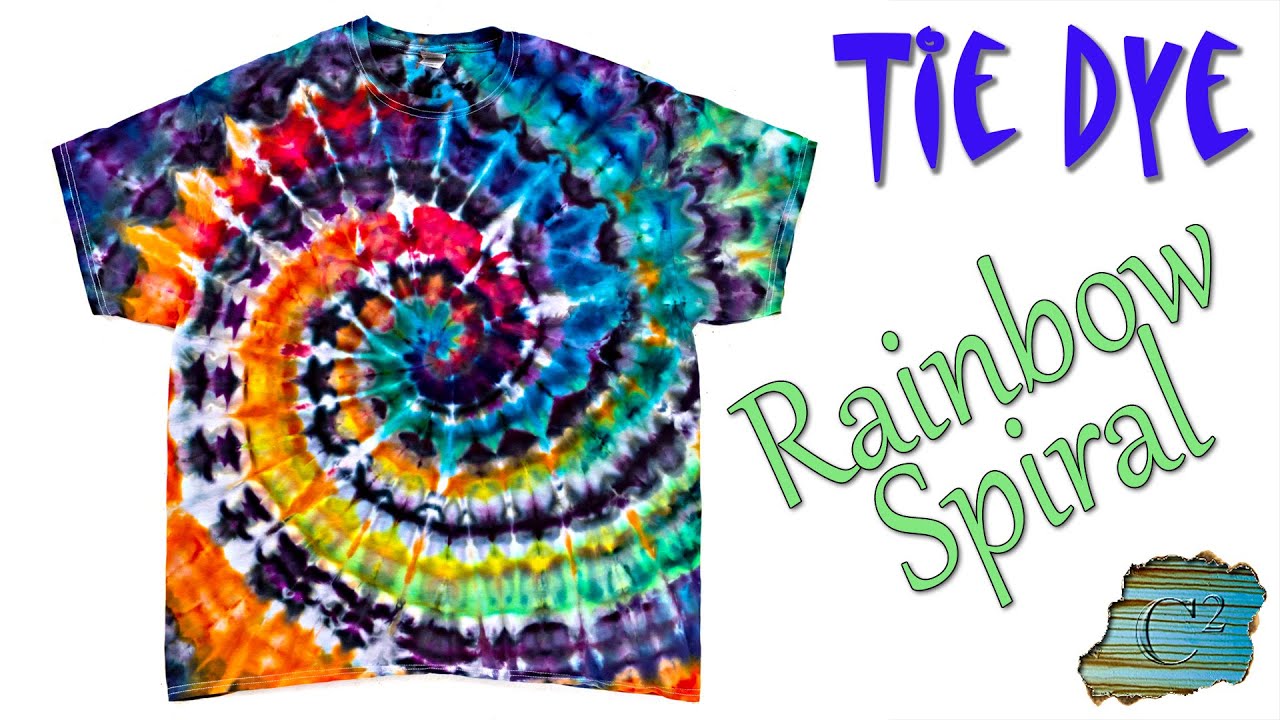 Tie Dye: Rainbow Spiral [Ice Dye] - YouTube