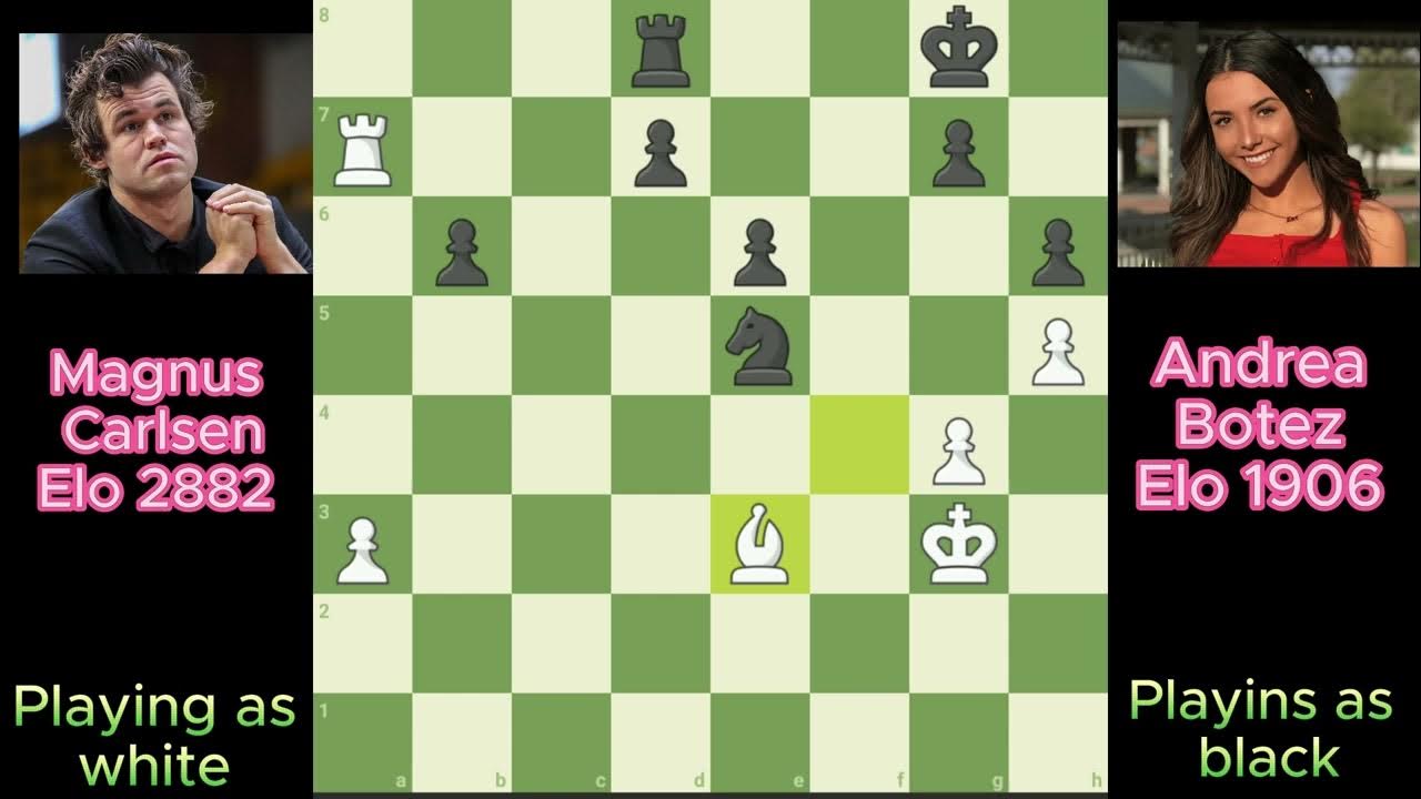 Wonderful chess game 221, Magnus Carlsen vs Andrea Botez - YouTube