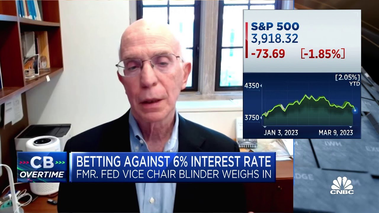 Fmr. Fed Vice Chair Alan Blinder says 50 bps hike next meeting unlikely ...