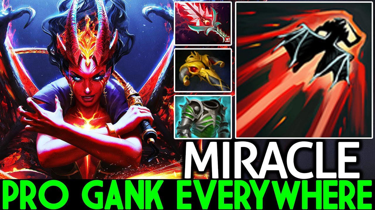 MIRACLE [Queen of Pain] Beast Mid Gank Everywhere 7.26 Dota 2 - YouTube